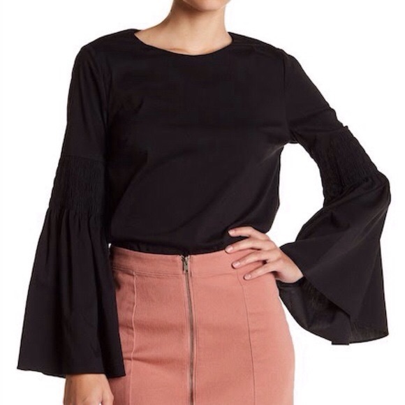 Catherine Malandrino | Tops | Nwt Catherine Malandrino Black Peasant ...